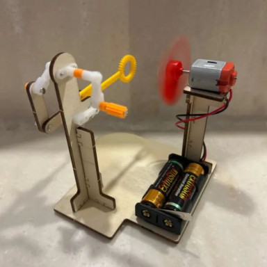 Wooden Water Wheel Electricity Science Experiment Kit Educational Toy ...